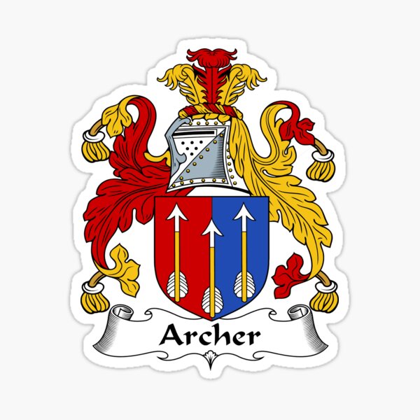 "Archer " Sticker by HaroldHeraldry | Redbubble
