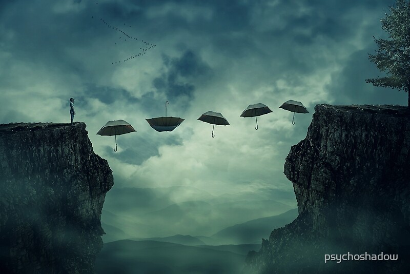 "surreal umbrella pathway" by psychoshadow | Redbubble
