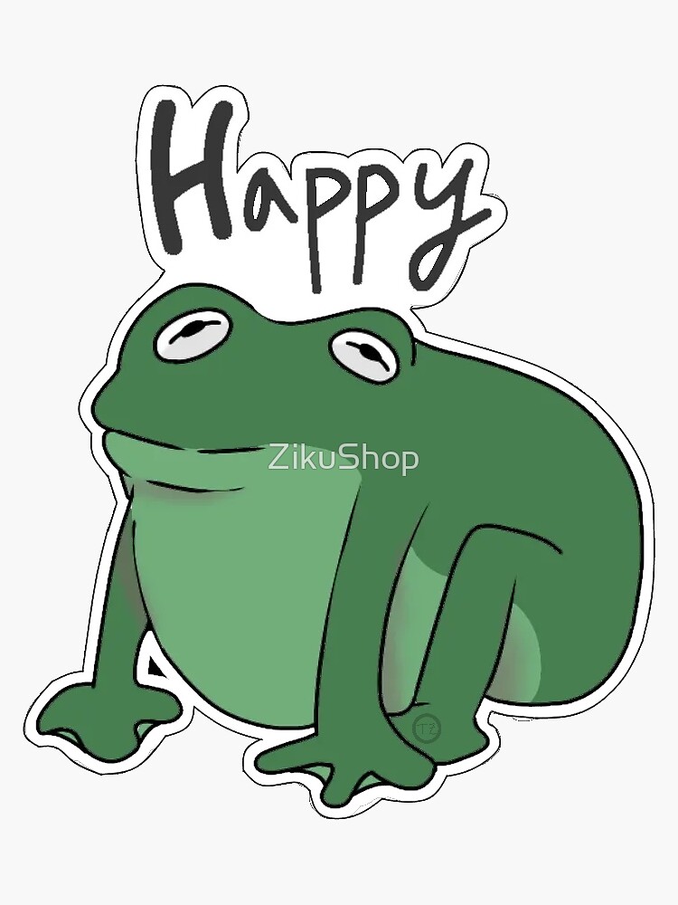 "Happy Frog" Sticker for Sale by ZikuShop | Redbubble