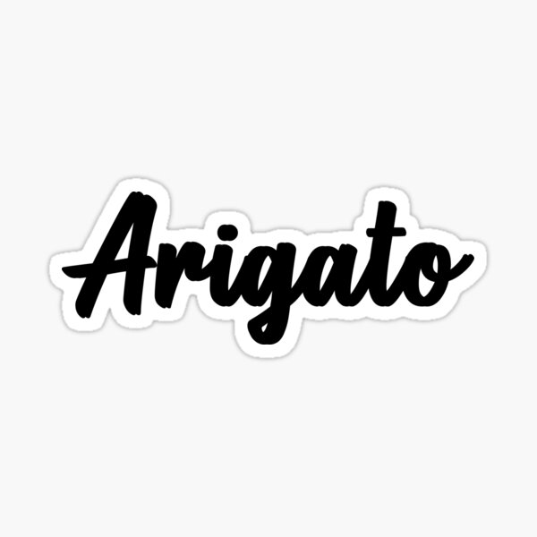 "ARIGATO [Thanks]" Sticker for Sale by kawaiimarimo | Redbubble