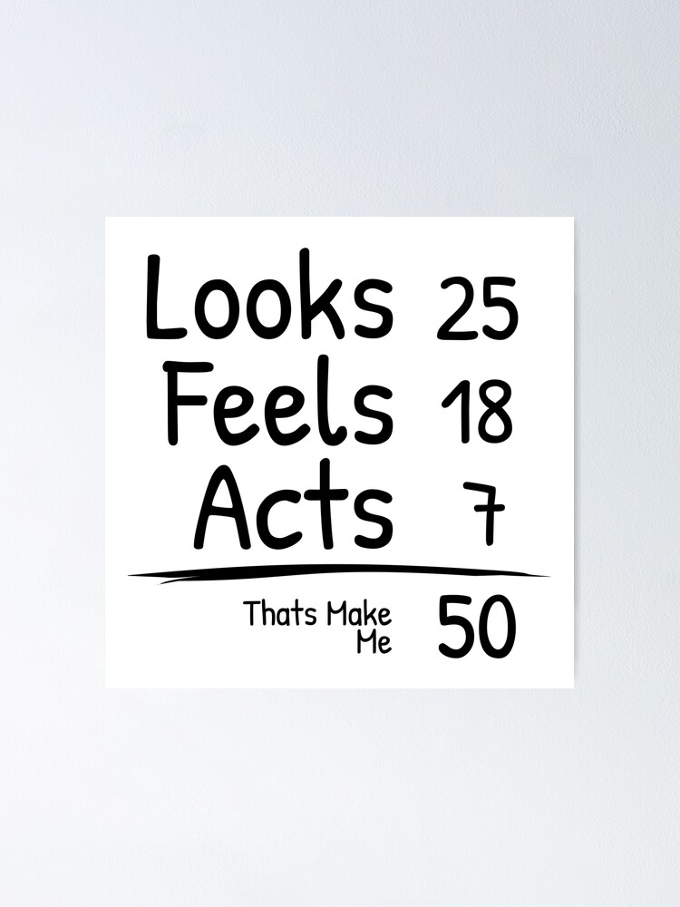 "funny 50th birthday quotes design" Poster for Sale by itsRIS-store ...