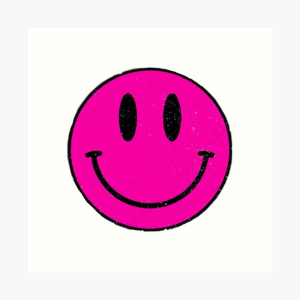 "Hot Pink Smiley Face" Art Print for Sale by averydavis | Redbubble