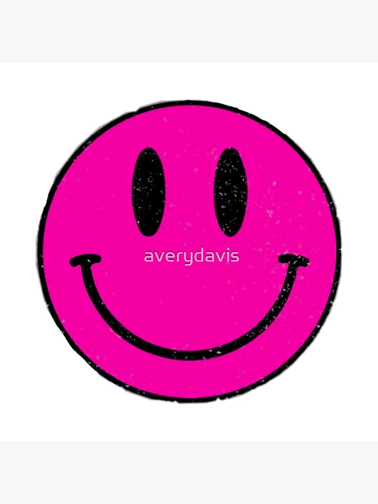 "Hot Pink Smiley Face" Poster for Sale by averydavis | Redbubble