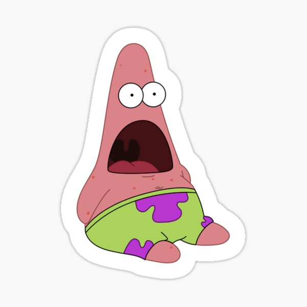 "Spongebob Scared Patrick" Sticker for Sale by ballardterry879 | Redbubble