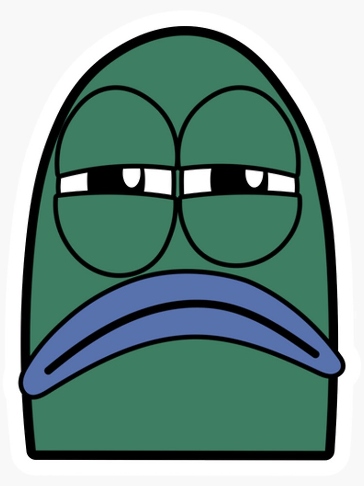 "SpongeBob Serious Lifeguard Fish" Sticker by ballardterry879 | Redbubble