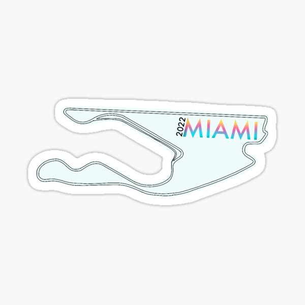 "Miami F1 GP Track Map" Sticker for Sale by LaurBell01 | Redbubble