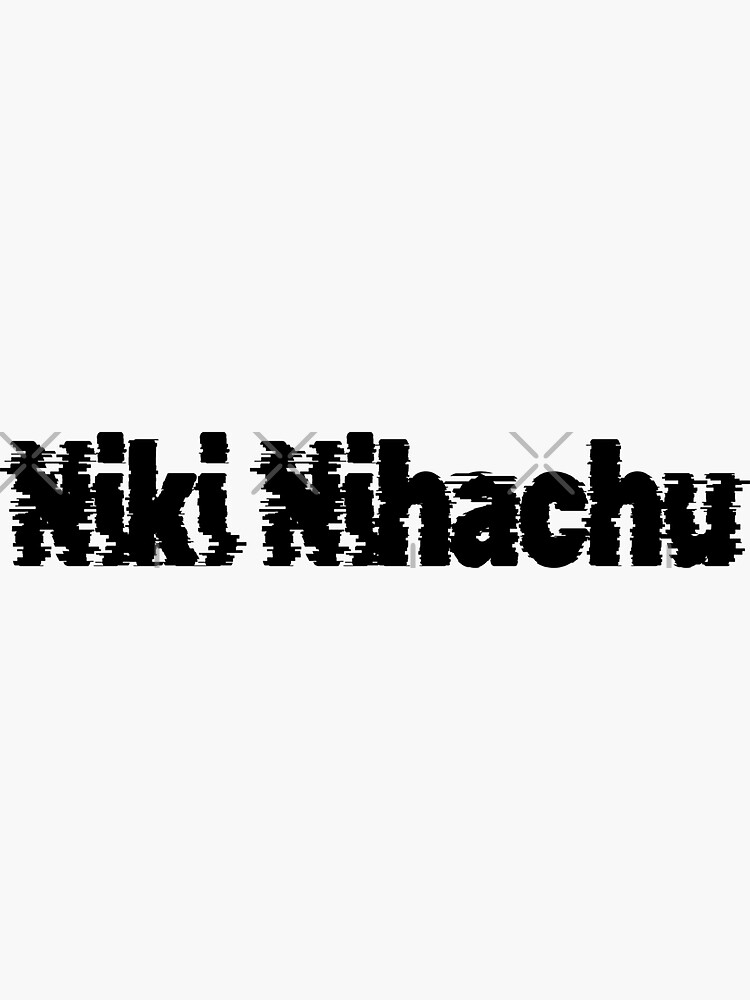 "Niki Nihachu Merch Glitch Logo" Sticker for Sale by ZaidiShopy | Redbubble