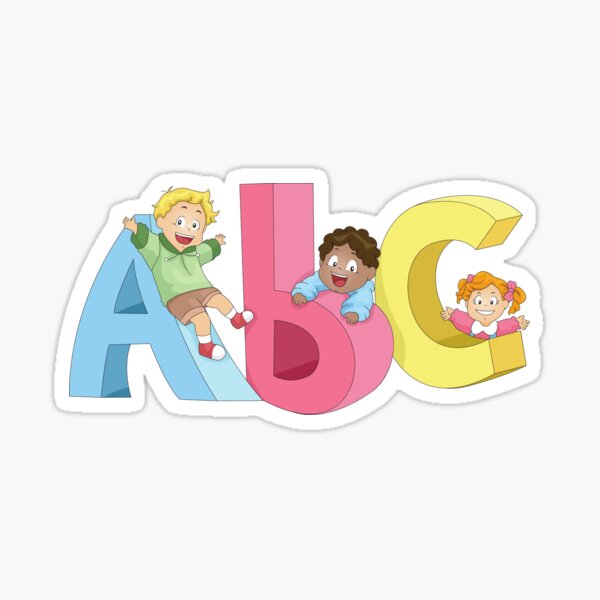 "ABC Alphabets - Kids" Sticker for Sale by OMGCutie | Redbubble