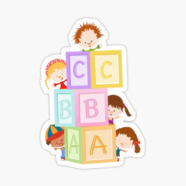 "ABC Alphabets - Kids" Sticker for Sale by OMGCutie | Redbubble