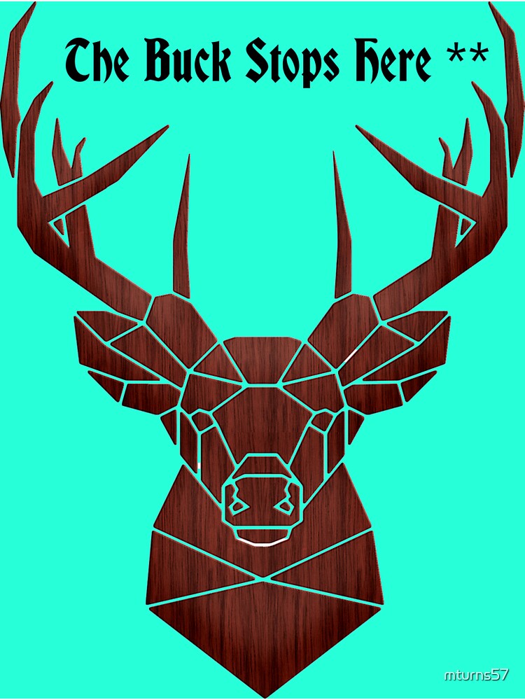 "Caption: The Buck Stops here" Sticker for Sale by mturns57 | Redbubble