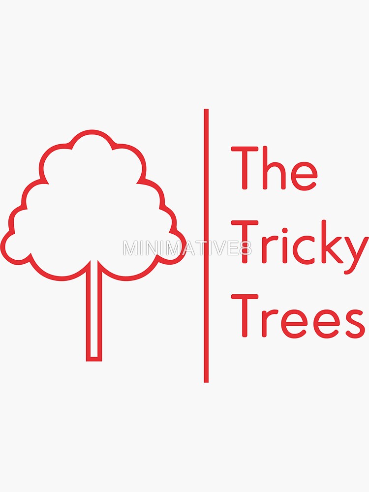 "Tricky Trees" Sticker for Sale by MINIMATIVE8 | Redbubble