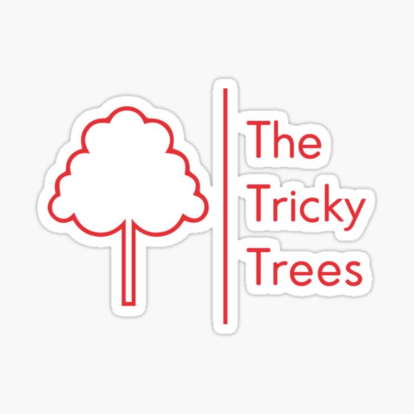 "Tricky Trees" Sticker for Sale by MINIMATIVE8 | Redbubble
