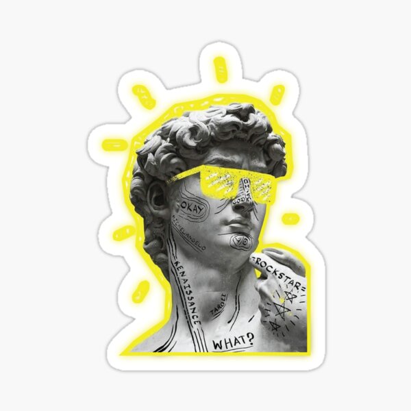 "Vaporwave Doodle David statue" Sticker for Sale by PourElla | Redbubble