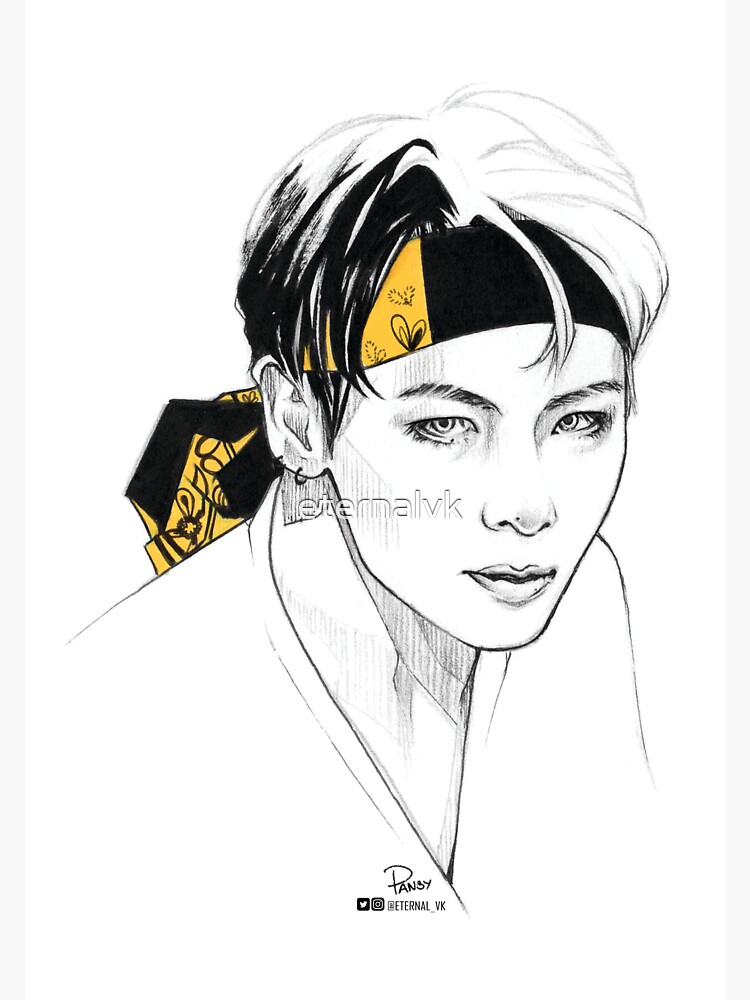 "Yellow Bandana Tae" Sticker by eternalvk | Redbubble