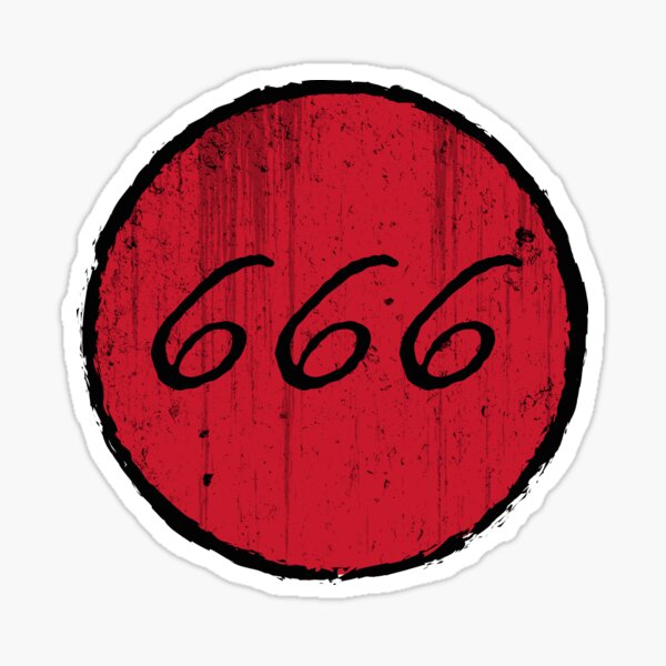 "666 symbol" Sticker for Sale by MarbleFoxDesign | Redbubble