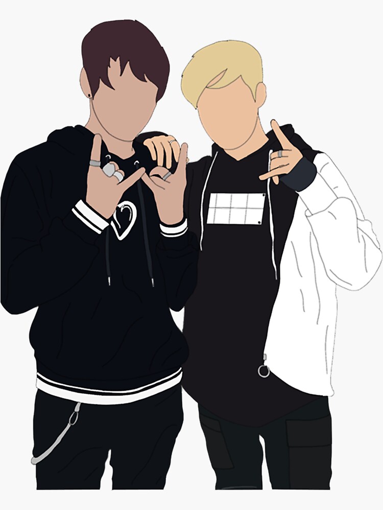 "Sam & Colby" Sticker for Sale by Staciesrochers | Redbubble