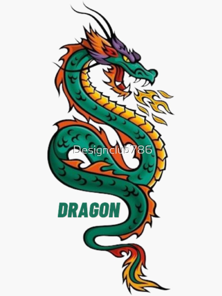 "dragon stickers t-shirts" Sticker for Sale by Designclub786 | Redbubble