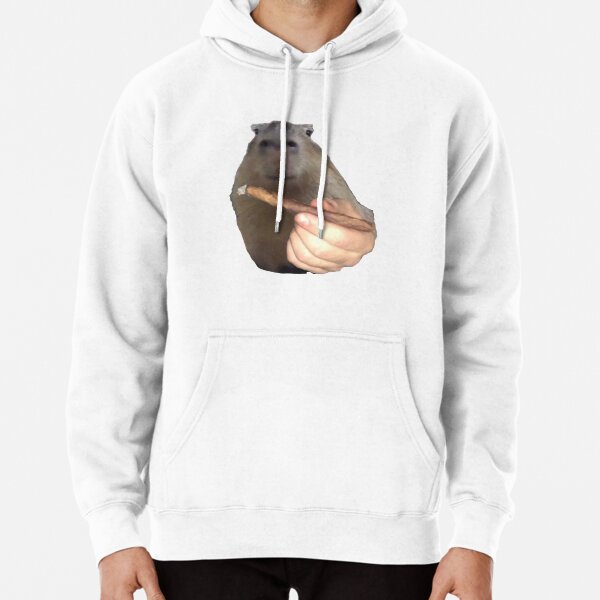 " Capybara offering you a treat, capybara weed meme design" Pullover ...