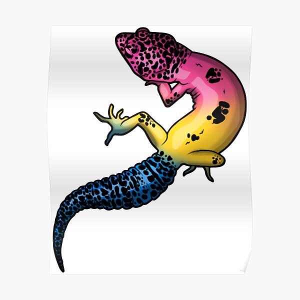 "Leopard Gecko Pan Pride Flag Design" Poster for Sale by AMackInCheese ...