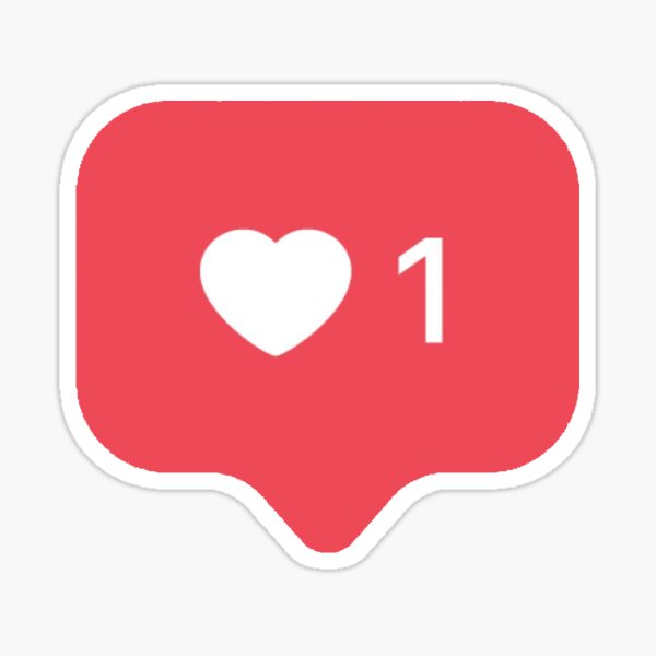 "Instagram Notification" Sticker for Sale by Lovepatrolalpha | Redbubble