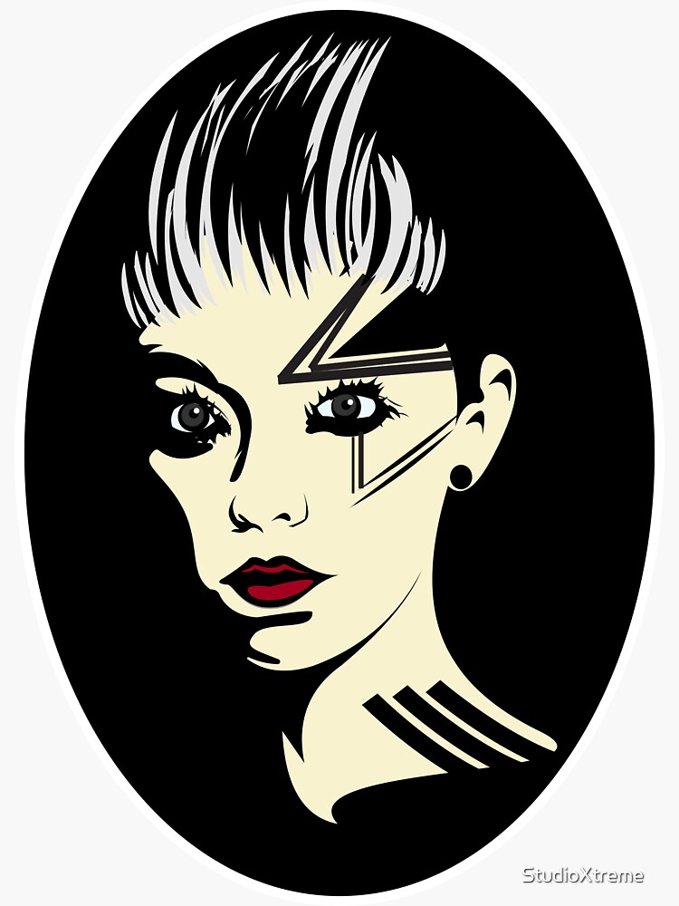 "Punk Rock Girl" Sticker for Sale by StudioXtreme | Redbubble