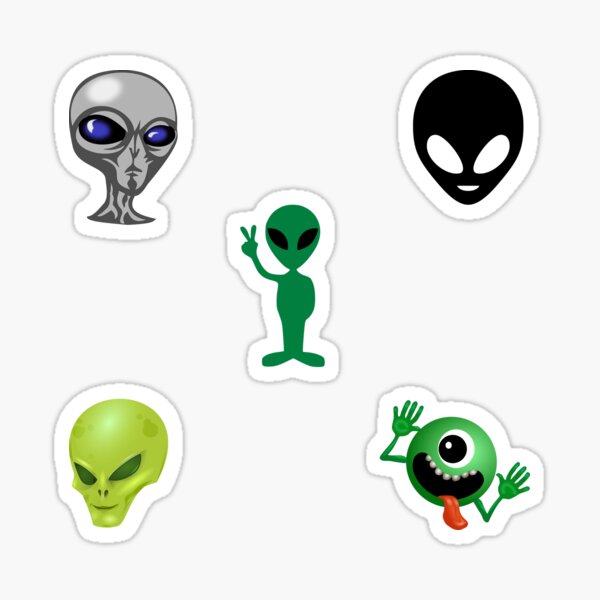 "Alien sticker pack " Sticker for Sale by PaulGoldStore | Redbubble