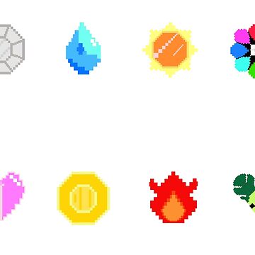 "Pixelmon Badges" iPad Case & Skin for Sale by PixelMix | Redbubble