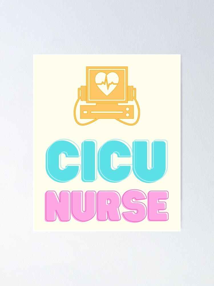 "CICU nurse with a colorful vitals monitor and defibrillator with EKG ...