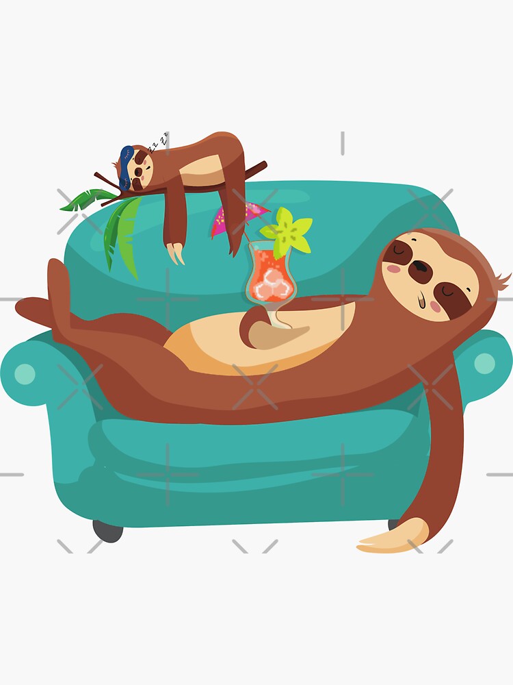 "Funny Sloth Stack Sticker" Sticker for Sale by Ssimo30 | Redbubble