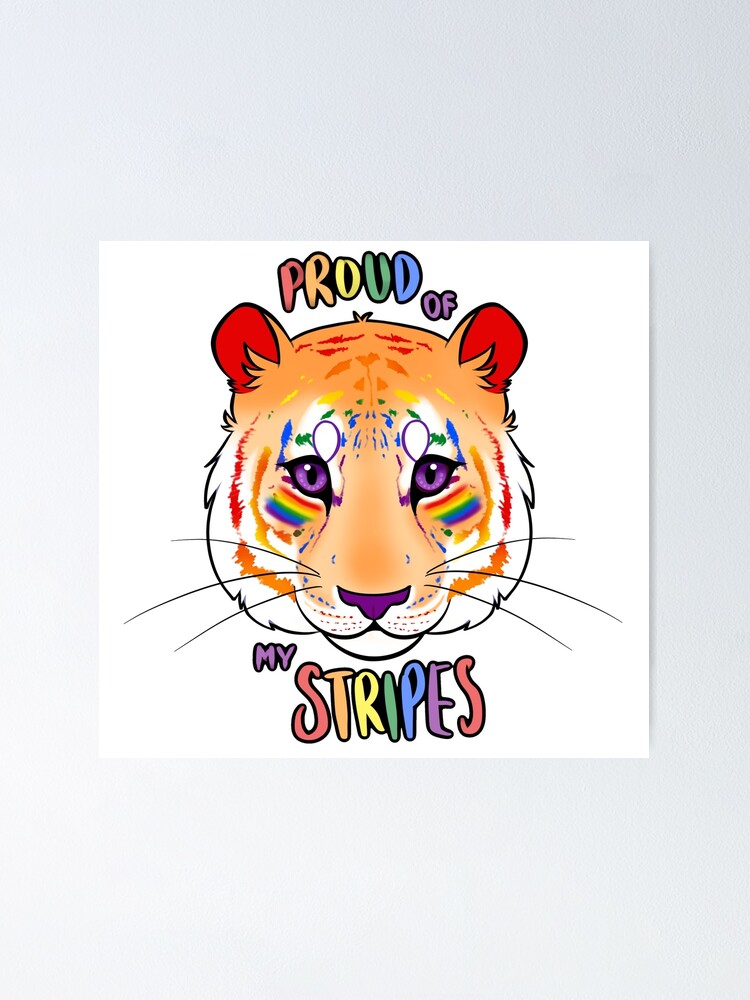 "LGBT Pride Tiger" Poster for Sale by karasoo | Redbubble