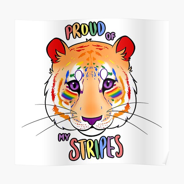"LGBT Pride Tiger" Poster for Sale by karasoo | Redbubble