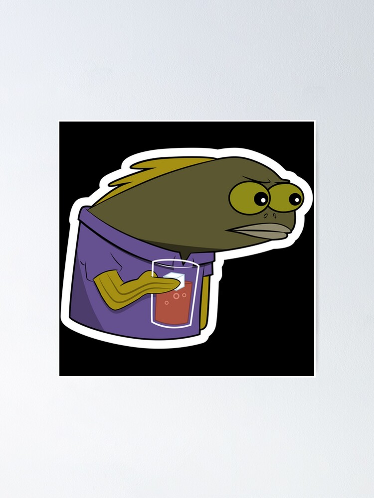 "Spongebob Long Neck Fish" Poster for Sale by Stokesk | Redbubble