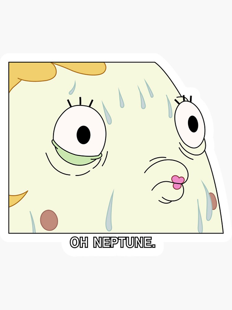 "SpongeBob Mrs Puff Oh Neptune" Sticker for Sale by Stokesk | Redbubble