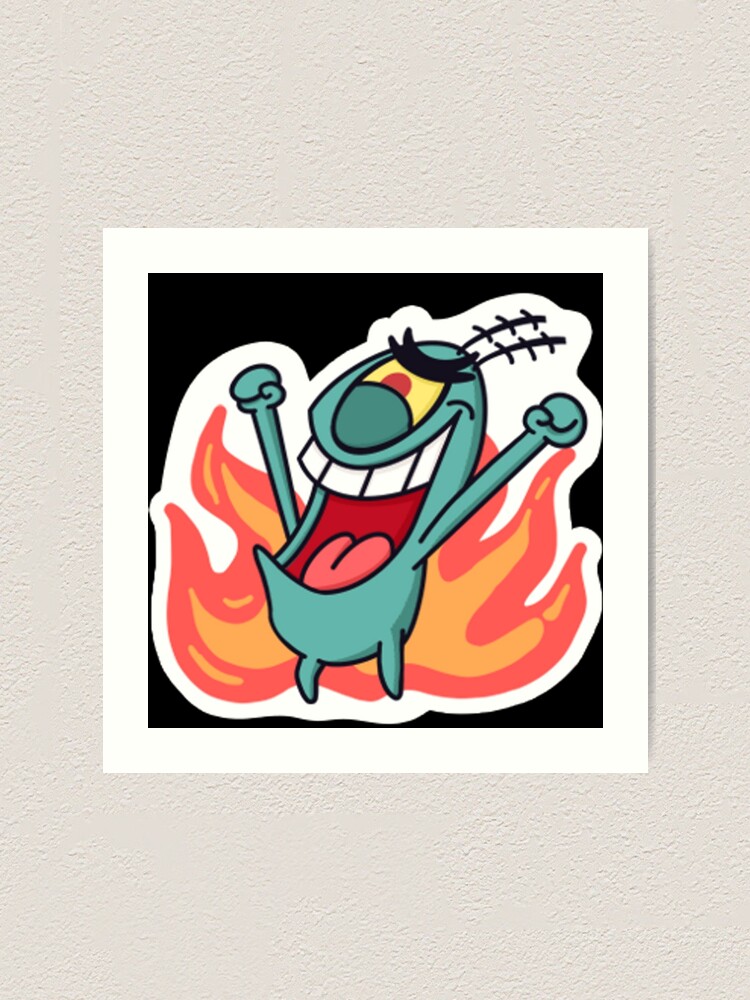 "SpongeBob Plankton Evil Laugh" Art Print for Sale by Stokesk | Redbubble