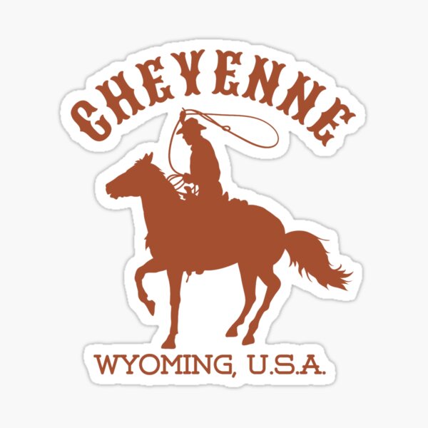 "Vintage-Style Cheyenne Wyoming U.S.A. - Brown - Cowboy / Western ...