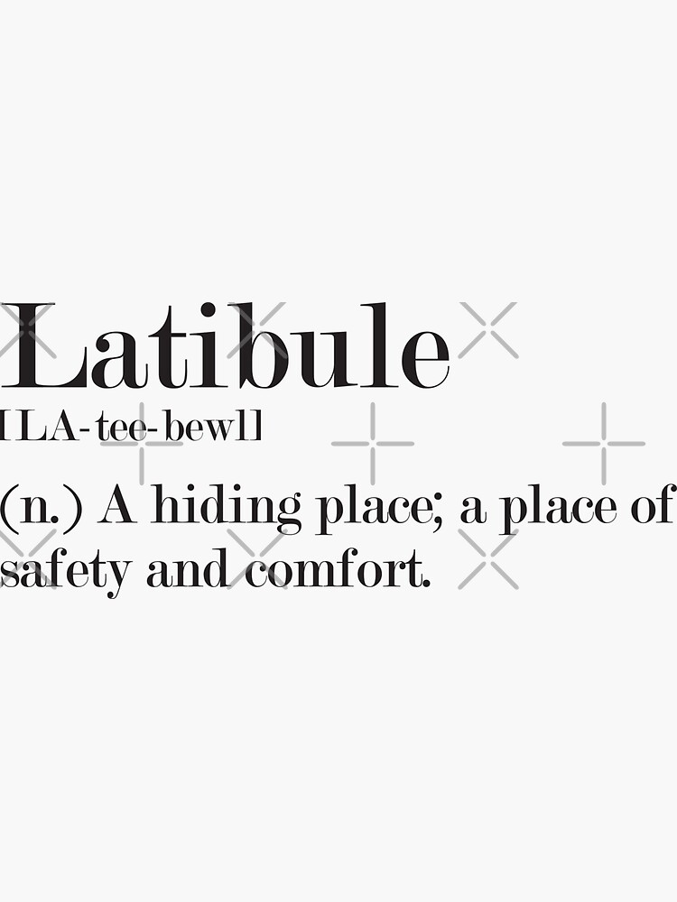 "Latibule - Beautiful Word Definition" Sticker for Sale by Zooone ...