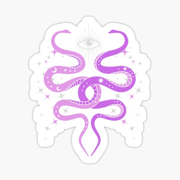 "Double Serpent - Occult Snakes" Sticker for Sale by CurioPopRelics ...