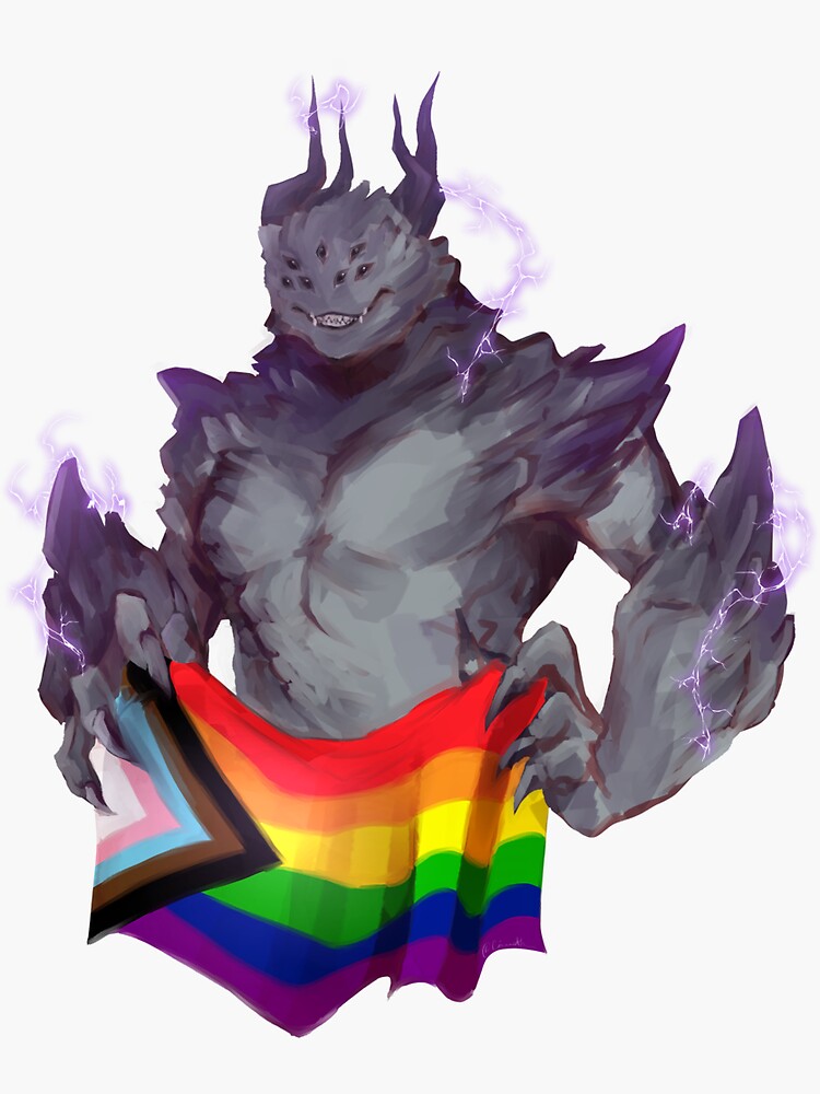 "Pride Demon" Sticker for Sale by Cinnamoth-- | Redbubble