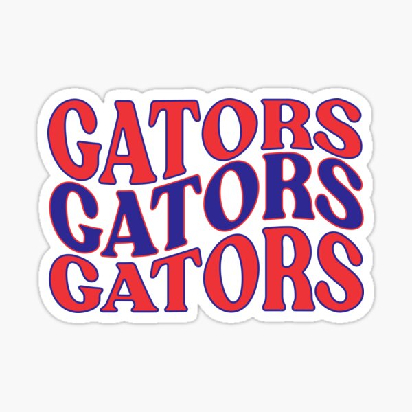 "gators - thank you bag warped font" Sticker for Sale by scollegestuff ...