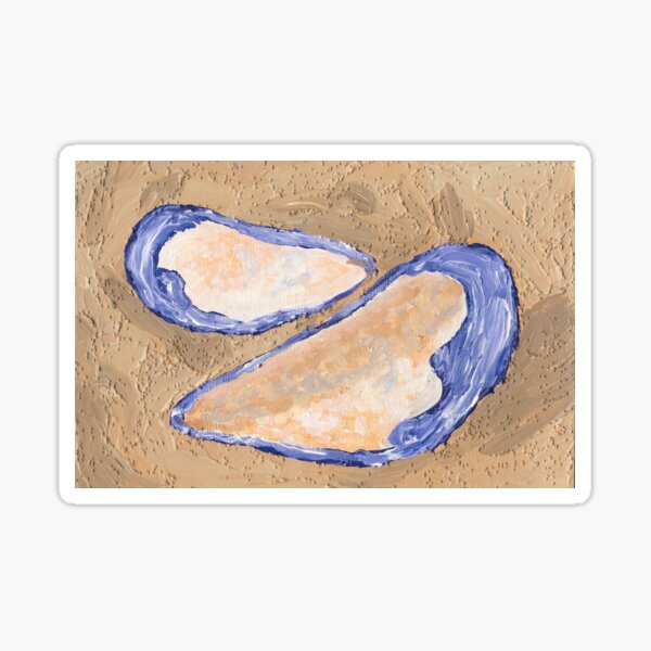 "Mussel Shells" Sticker for Sale by AnnaGrayDesigns | Redbubble