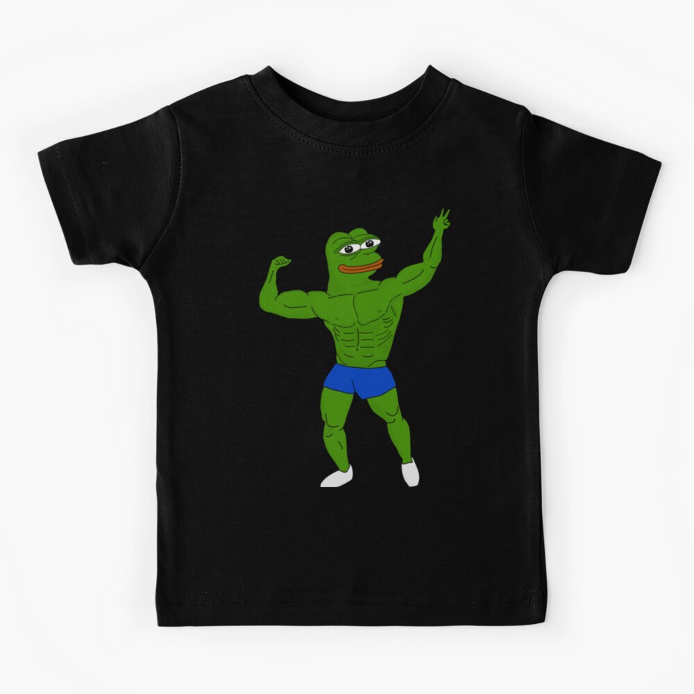 "Bodybuilder Pepe Aesthetic Zyzz" Kids T-Shirt by Gnabri | Redbubble