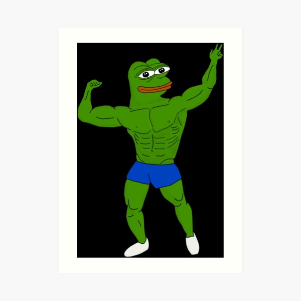 "Bodybuilder Pepe Aesthetic Zyzz" Art Print for Sale by Gnabri | Redbubble