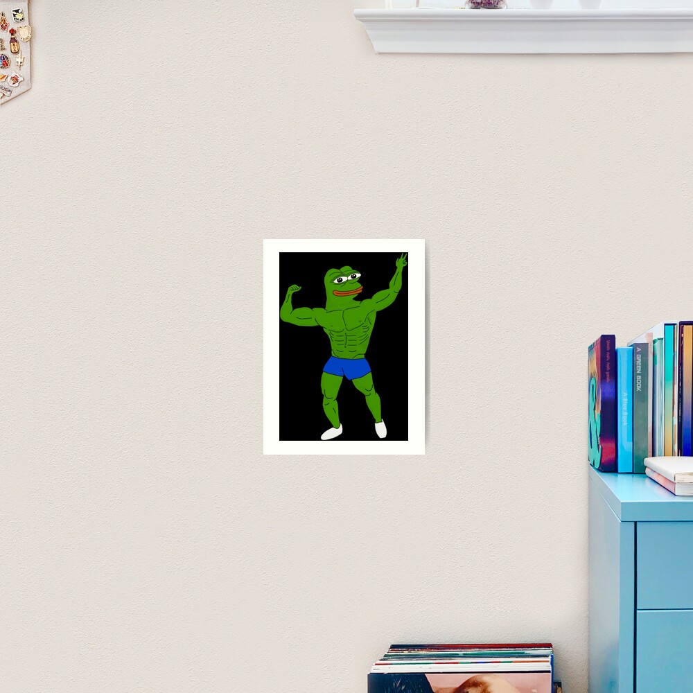 "Bodybuilder Pepe Aesthetic Zyzz" Art Print for Sale by Gnabri | Redbubble