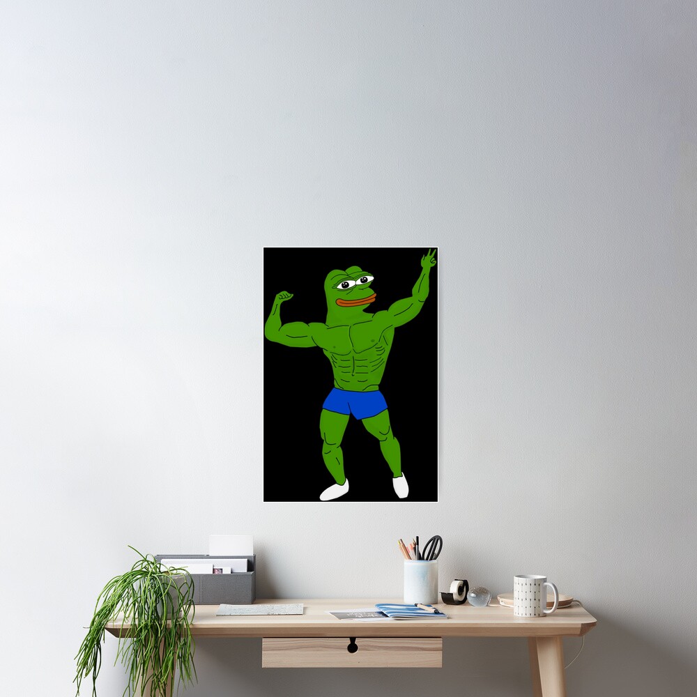 "Bodybuilder Pepe Aesthetic Zyzz" Poster for Sale by Gnabri | Redbubble