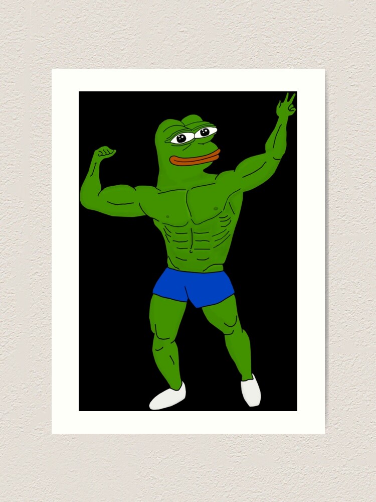 "Bodybuilder Pepe Aesthetic Zyzz" Art Print for Sale by Gnabri | Redbubble