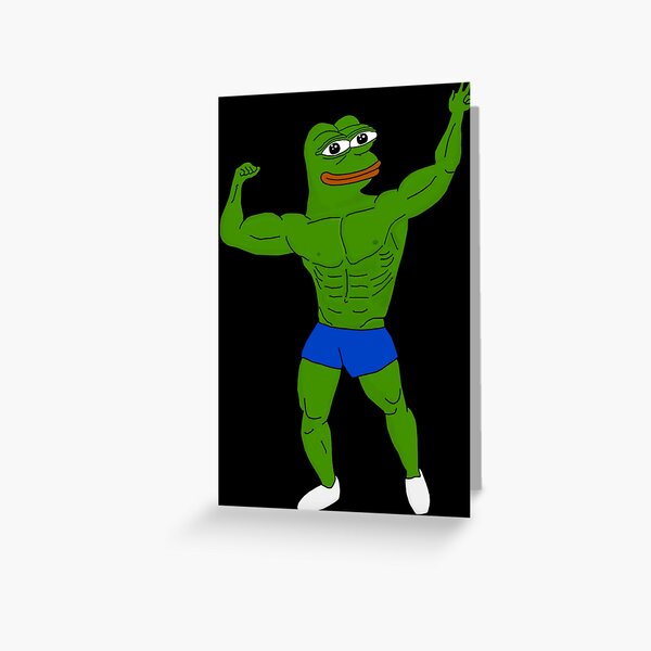 "Bodybuilder Pepe Aesthetic Zyzz" Greeting Card by Gnabri | Redbubble