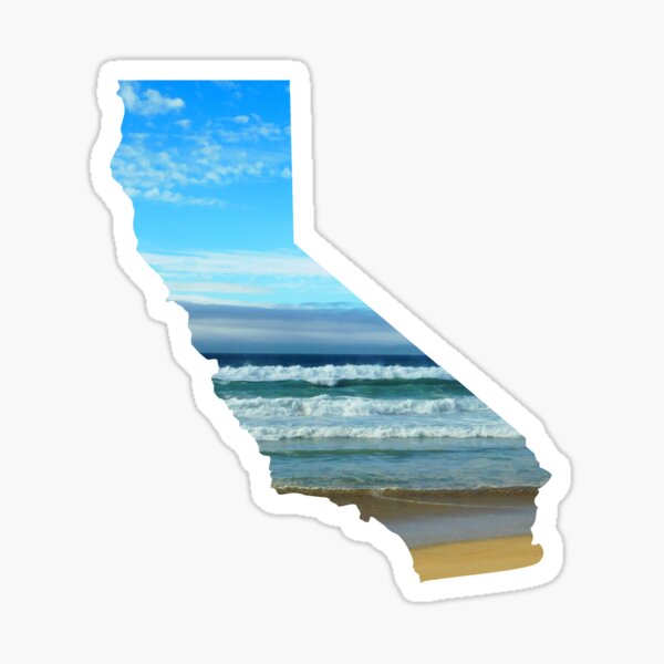 "California State Beach 3" Sticker for Sale by Loco-Station | Redbubble