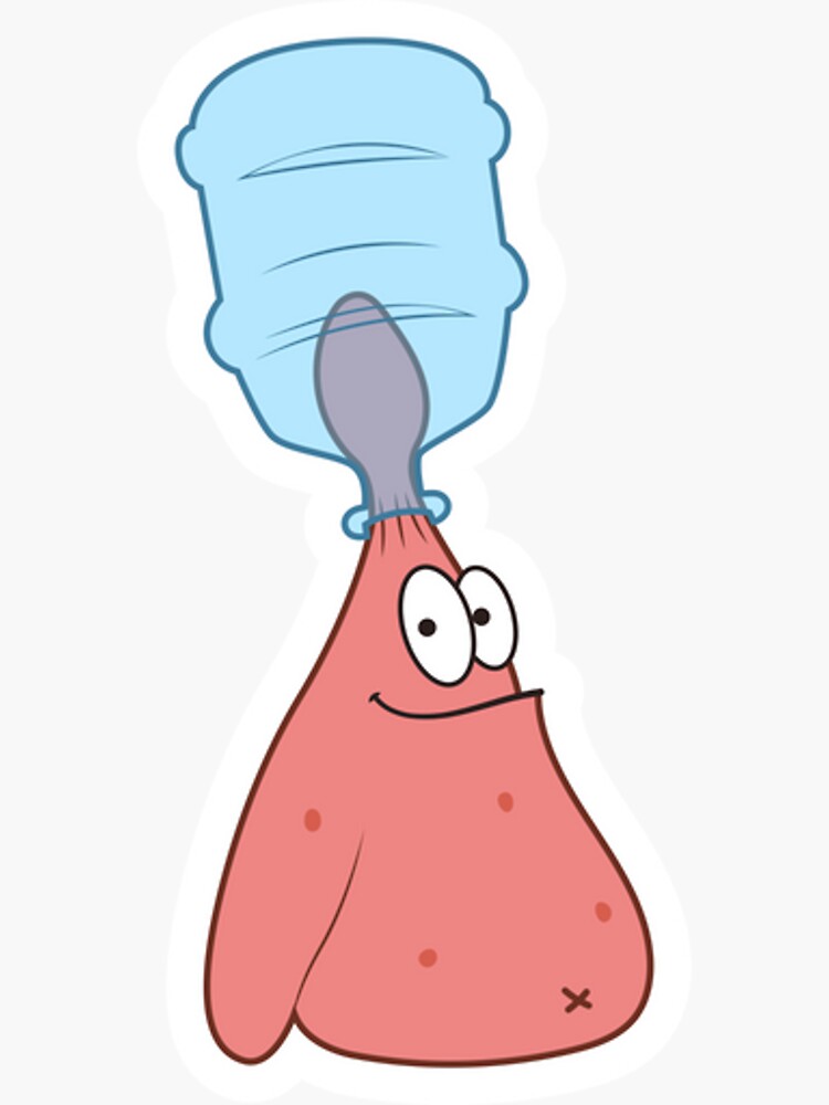 "Patrick Star Wearing Bottle" Sticker for Sale by bowenfred38 | Redbubble