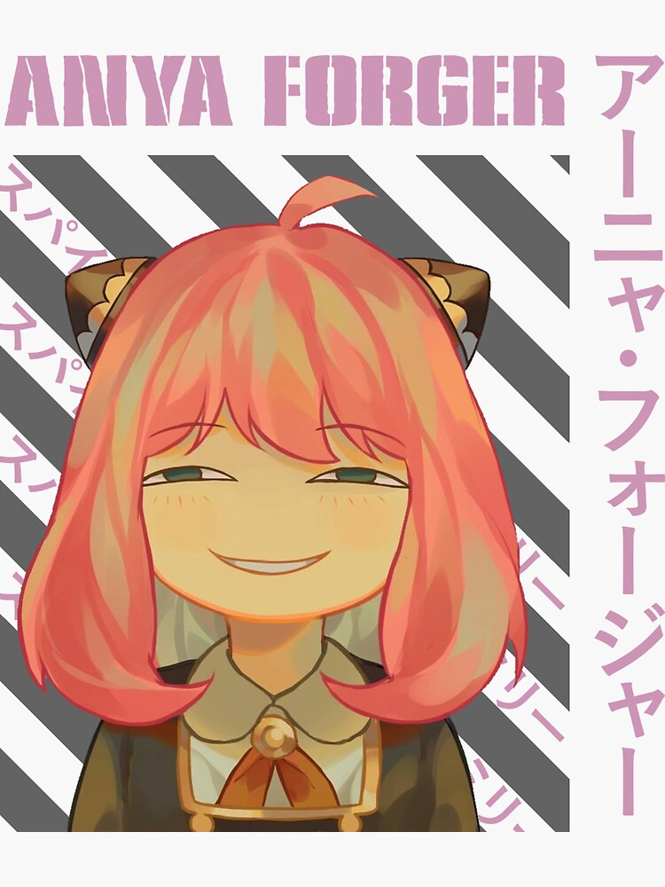 "Anya Forger Smug" Sticker for Sale by Tanner0259 | Redbubble