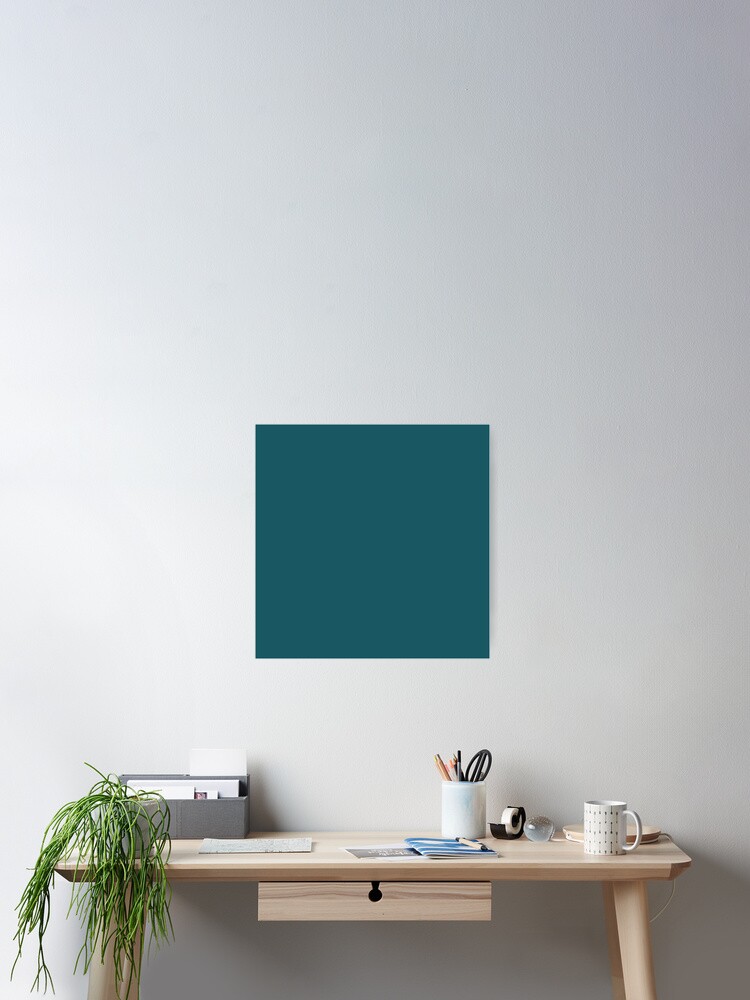 "Dark Turquoise Solid Color" Poster for Sale by patternplaten | Redbubble